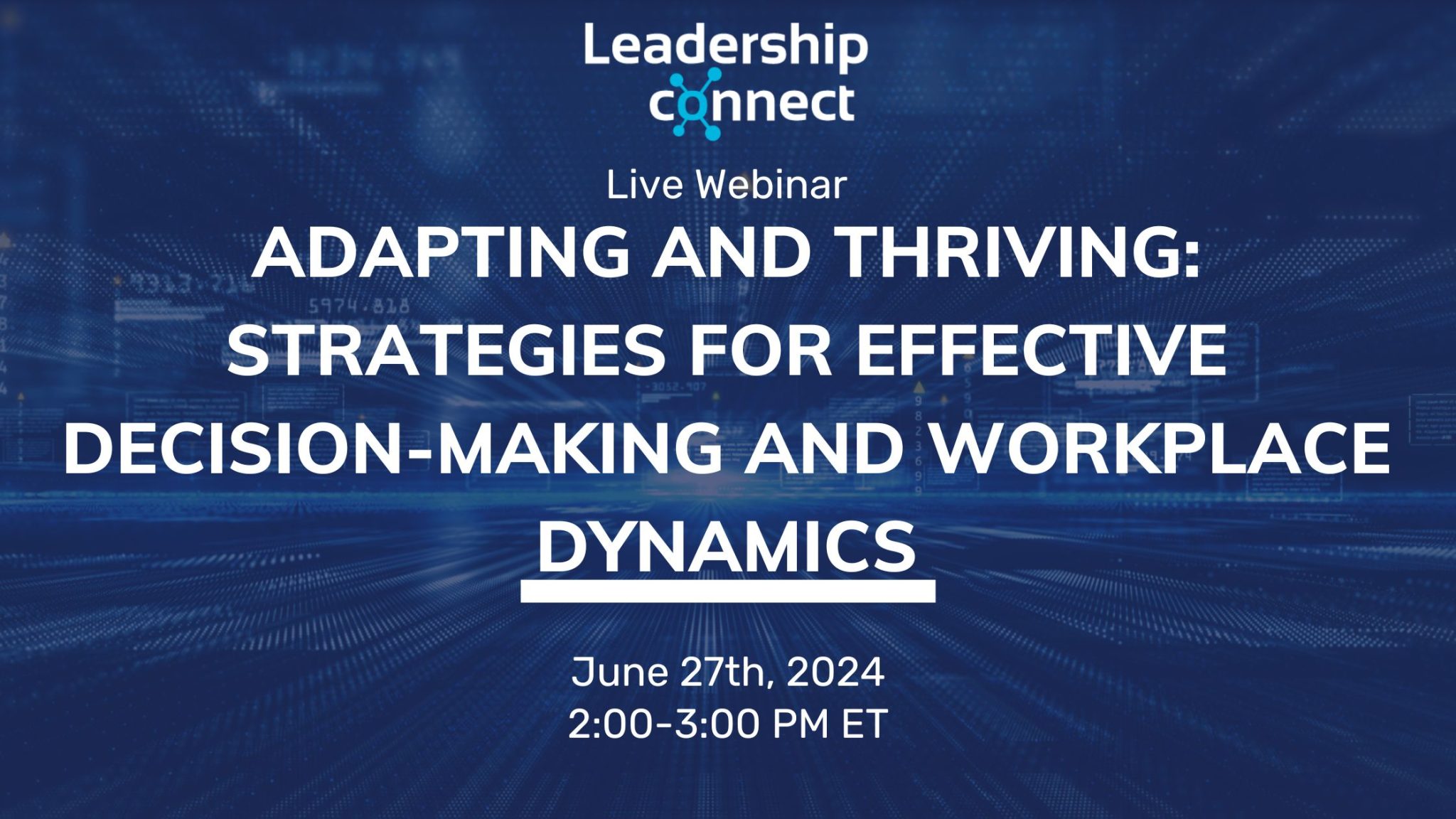Webinar Strategies For Effective Decision Making And Workplacedynamics